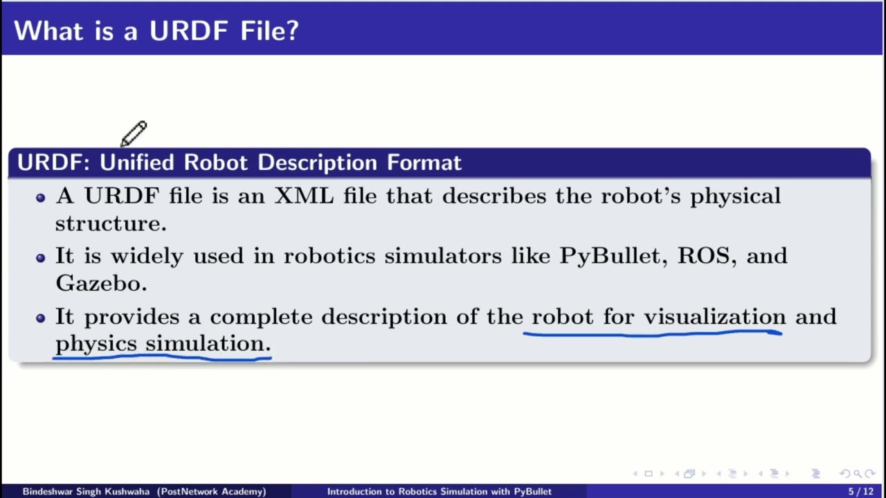 Introduction to Robotics Simulation with PyBullet