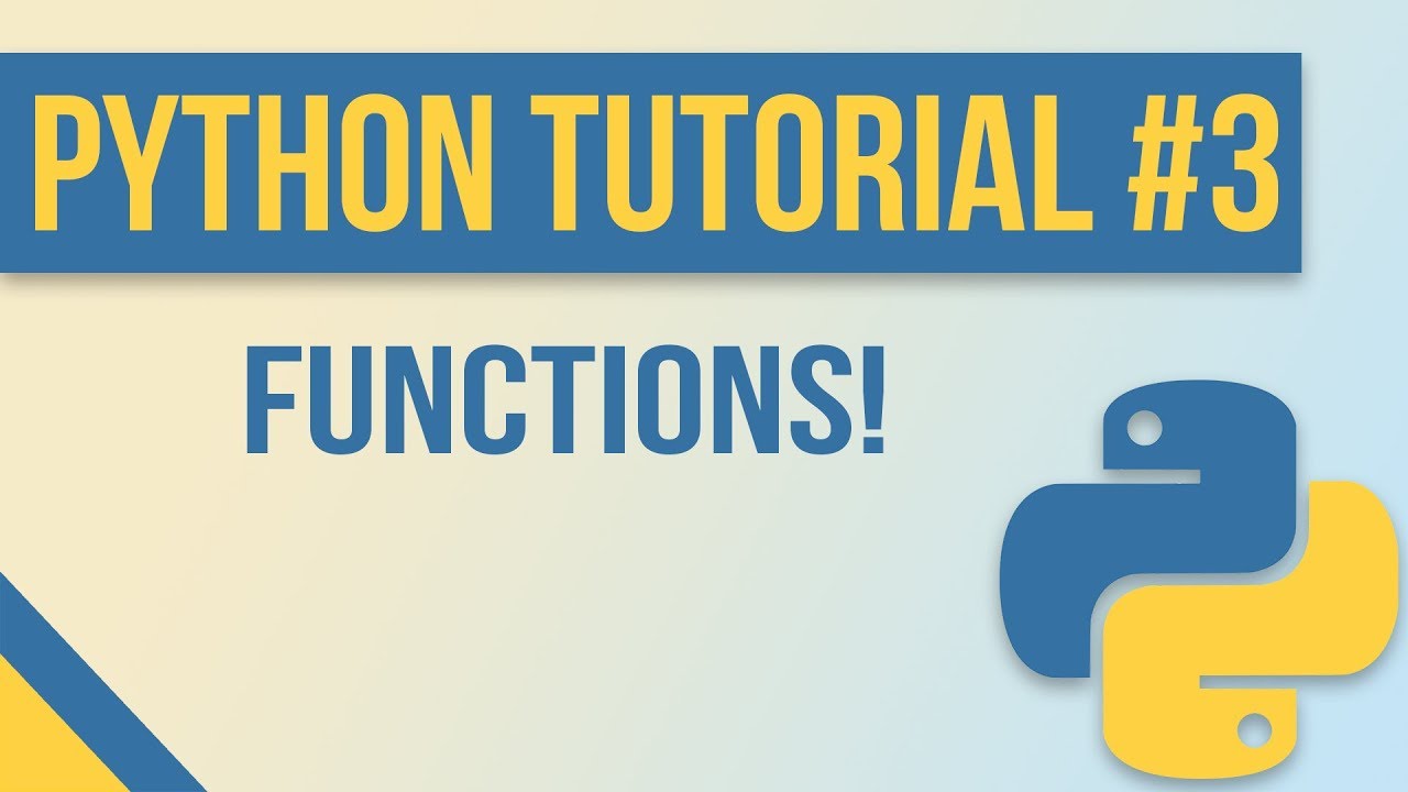 Functions in Python - Beginner Python Tutorial #3 (with Exercises)