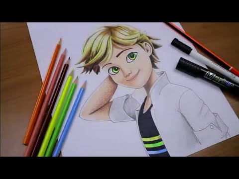 How to draw Adrien Agreste from Miraculous ladybug – I'm Youtuber ...