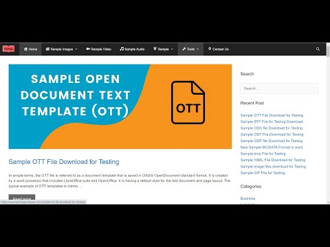 Where to download sample Test files