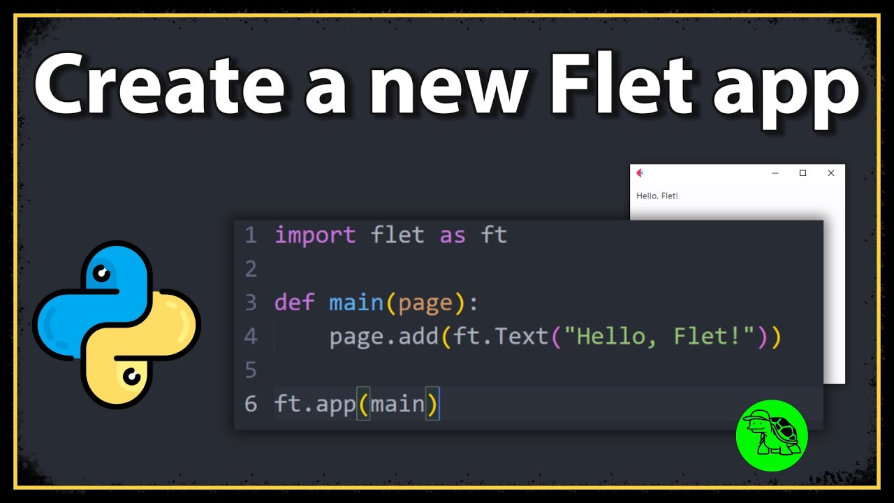 Create a new Flet app - Python Flet Tutorial 1