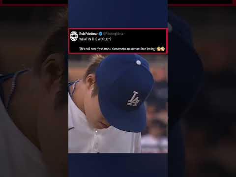 THIS Call cost Yoshinobu Yamamoto an IMMACULATE Inning!! 😳😳😳 #mlb