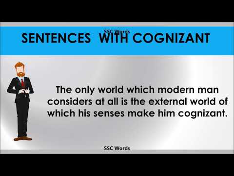 Cognizant - Improve English - Meaning and 5 sentences - GRE / CAT / GMAT word - SSC Words
