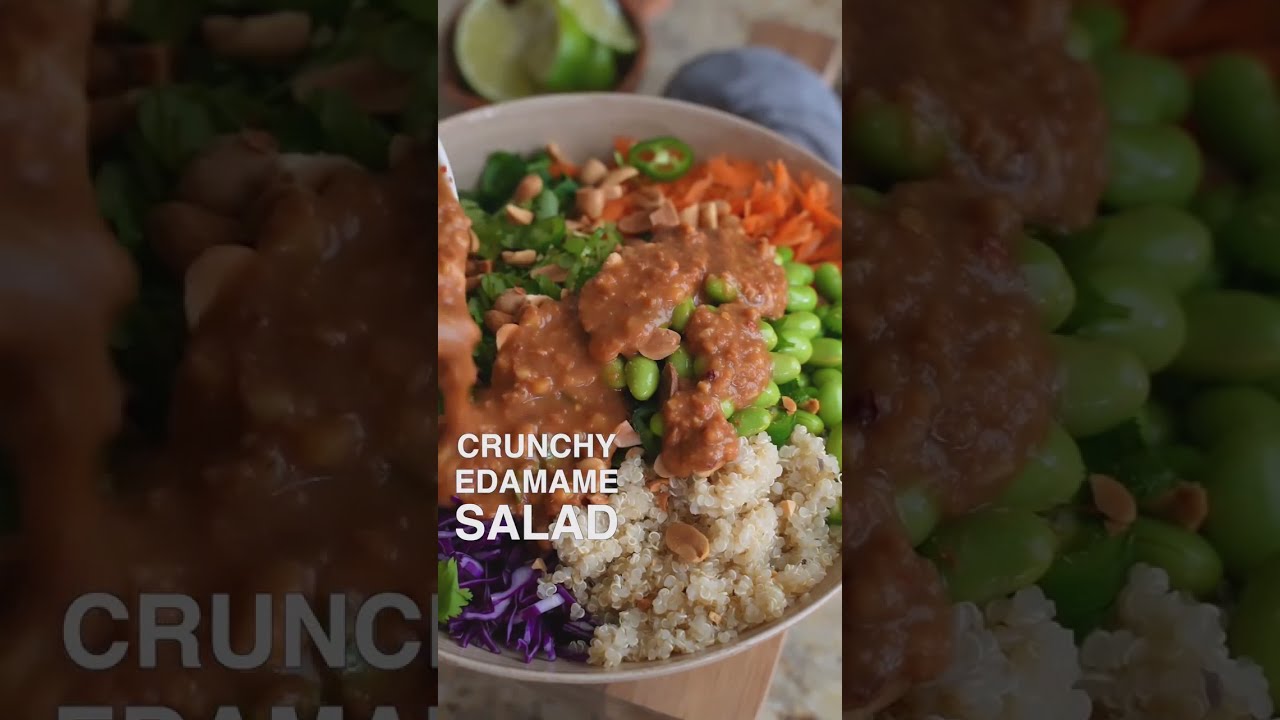 Crunchy Edamame Salad  Protein rich and so quick to make! Perfect for meal prep Ingredients