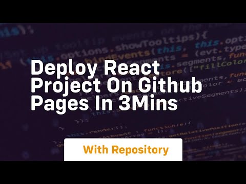 Deploy react project on github pages in 3mins