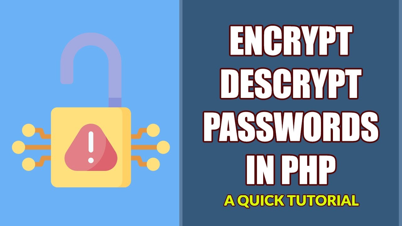 4 Ways To Encrypt Decrypt Verify Passwords In PHP