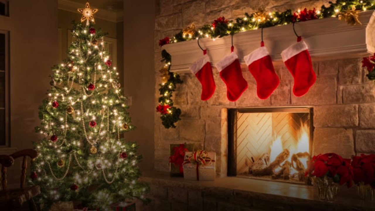 Christmas background, no music. Xmas, festive, Christmas tree background image