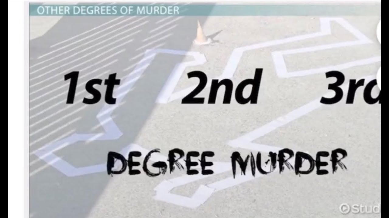 1st, 2nd and 3rd degree murder.