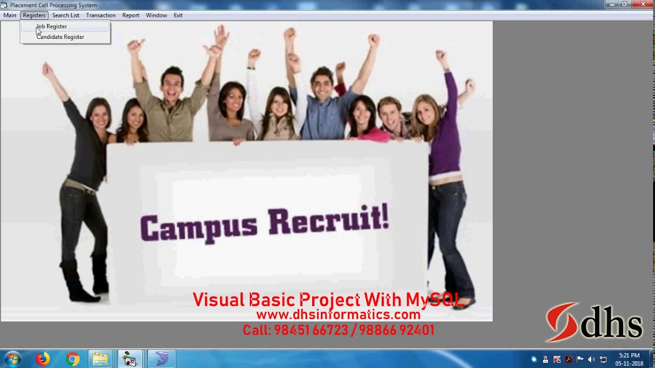 Placement Management System (VB Projects with MySQL)