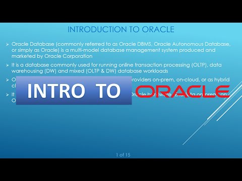 Introduction to Oracle | What is the Oracle database? | Features | Reasons to use an Oracle database
