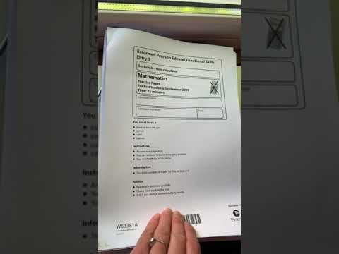 Walk-through of Sample paper A Entry 3 Maths Functional Skills