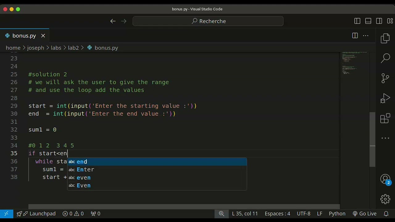 Lab 4 on numbers and comments in python programming