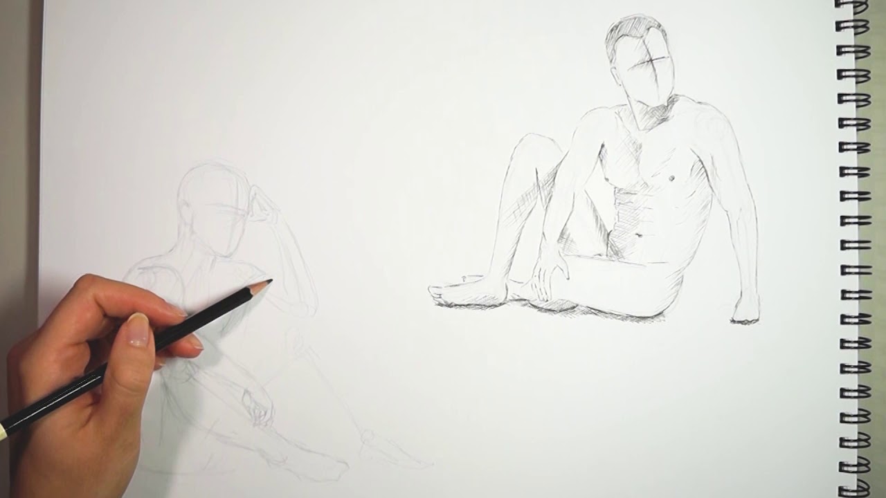#15 How To Draw a Comic Male Sitting Pose