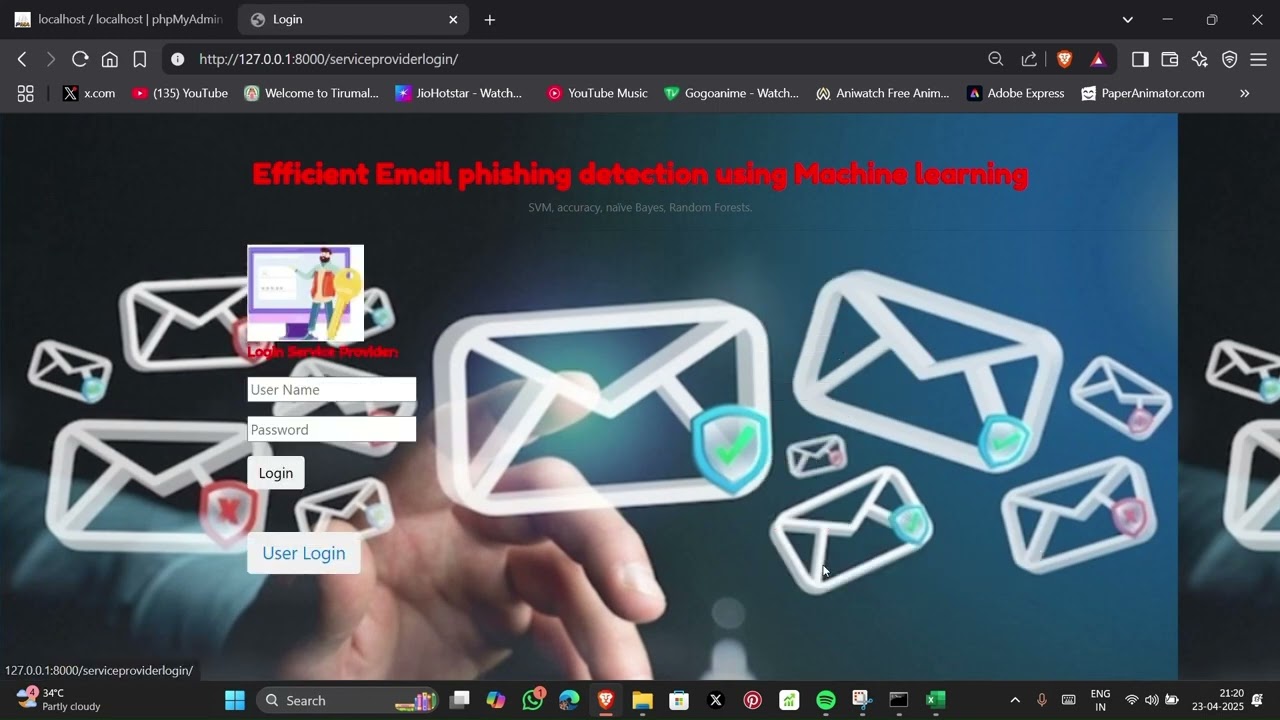 Efficient Email Phishing Detection using Machine Learning