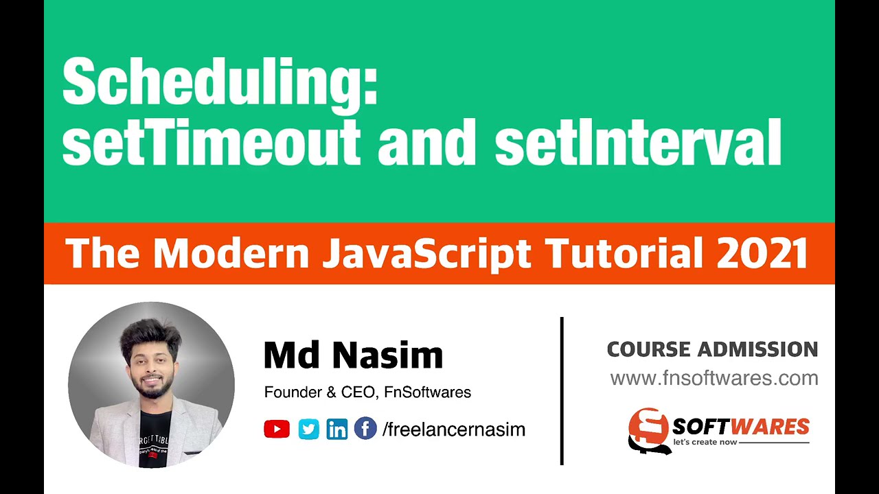 031 | setTimeout and setInterval | The Modern JavaScript Tutorial