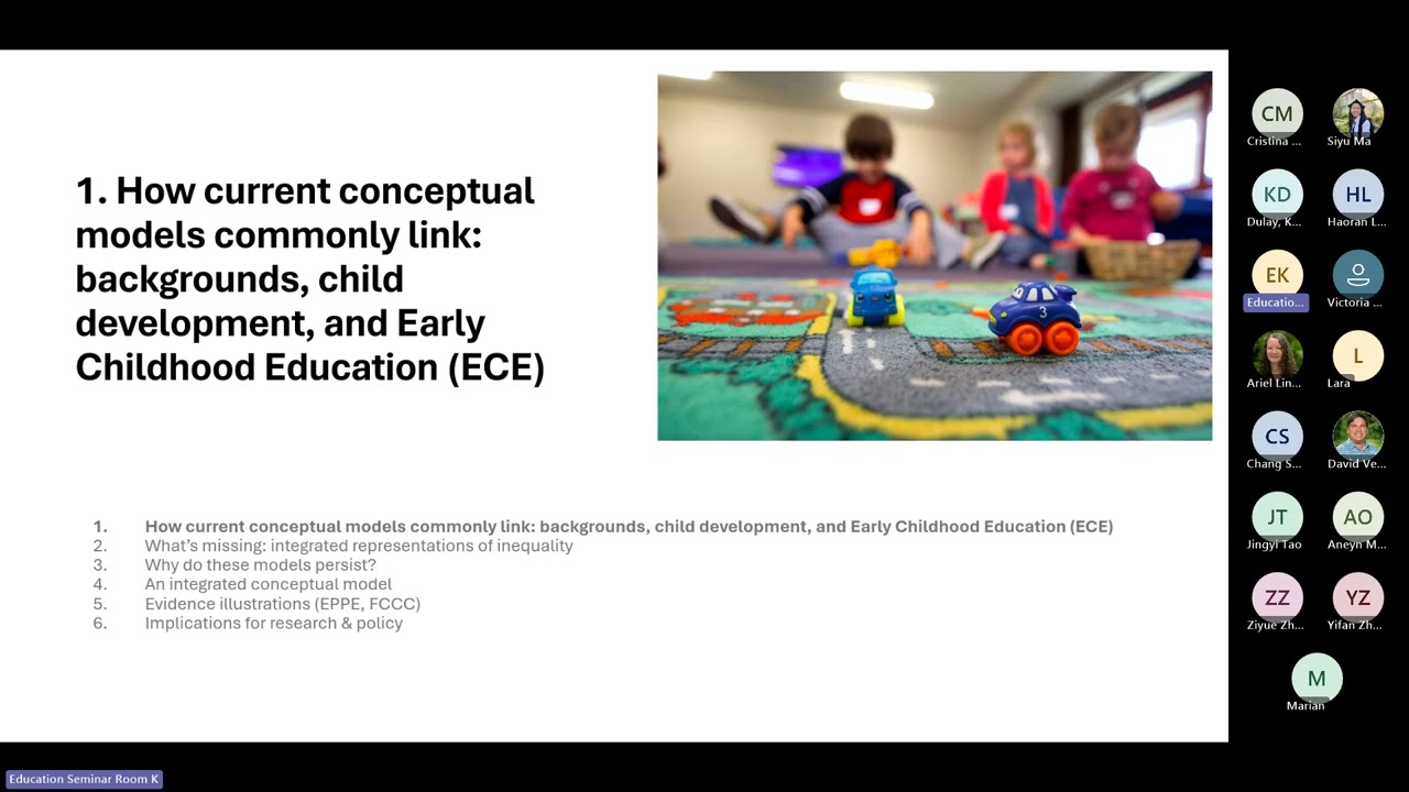 Seminar: Access, quality, and developmental trajectories