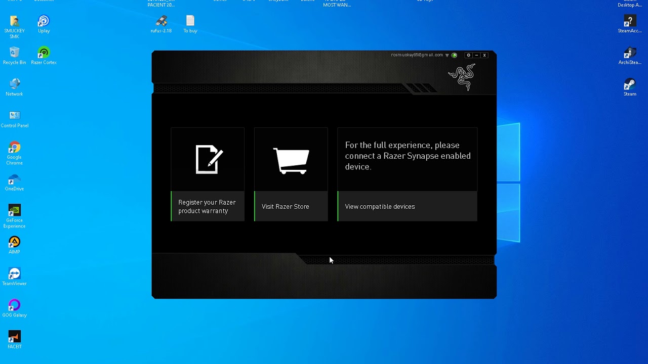 Setting razer synapse 2