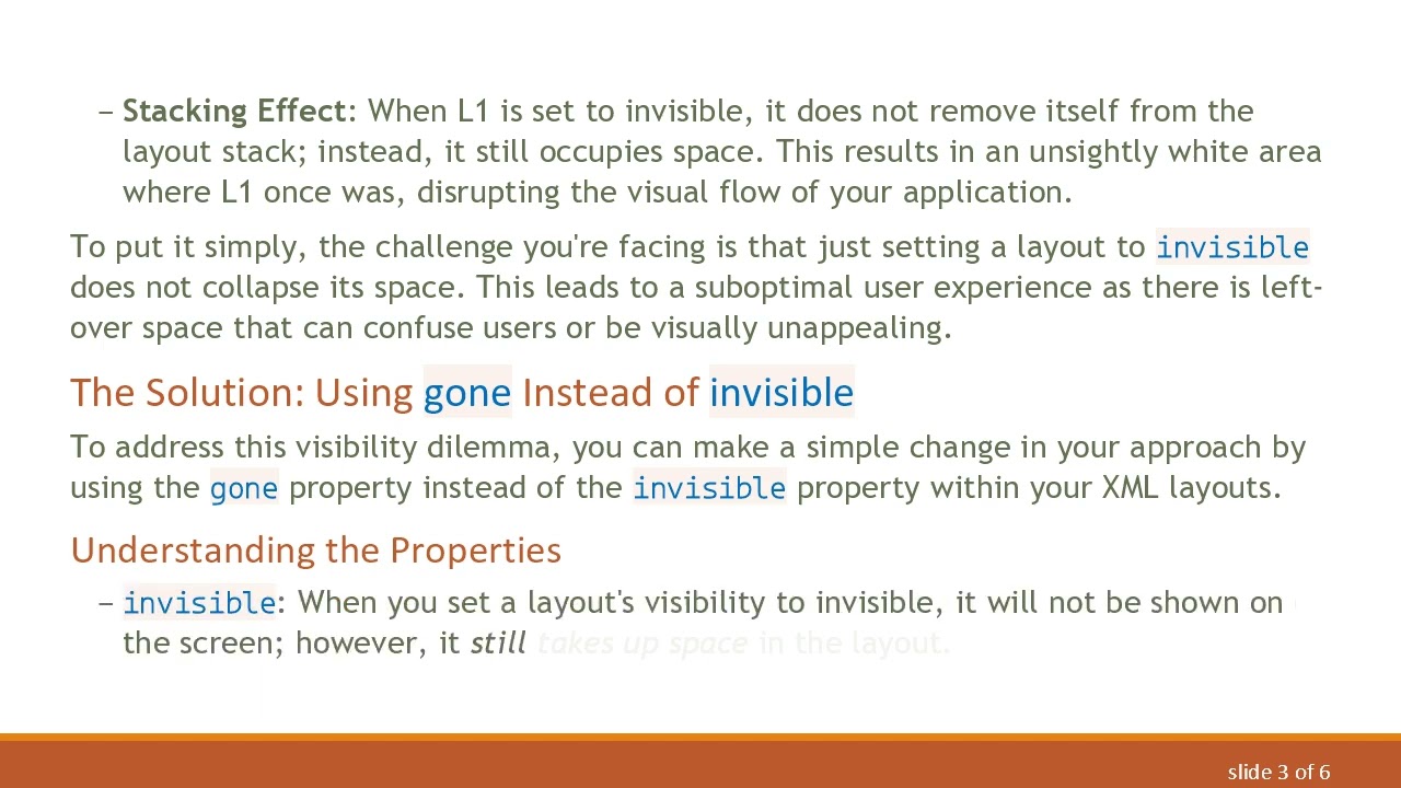 Resolve the Layout Visibility Issue in Android Activities