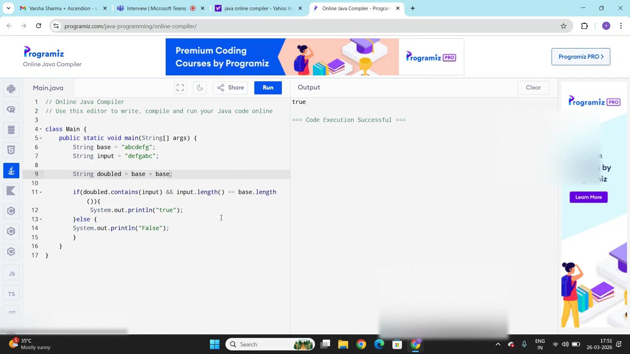 Ascendion India (JP Morgan client) Interview Final round experience Java Developer