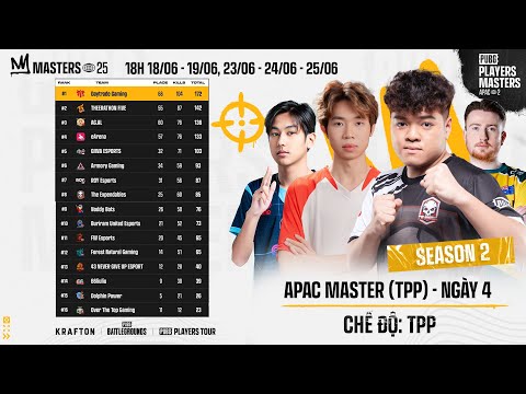 🏆 APAC MASTER #2 (TPP) - NGÀY 4: 🇻🇳 TE, 🇻🇳 AG. AL, 🇻🇳 NGUE, 🇻🇳 OTTG, 🇻🇳 66, 🇹🇭 FOR, 🇮🇩 QIWA,...