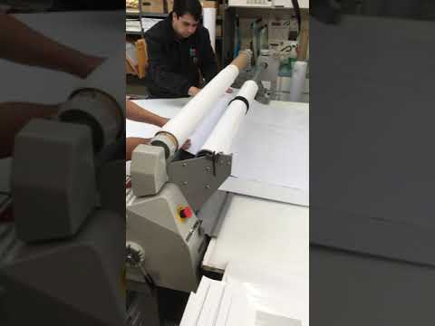 Printing and Mounting large 48" x 96" PVC boards with gloss vinyl label