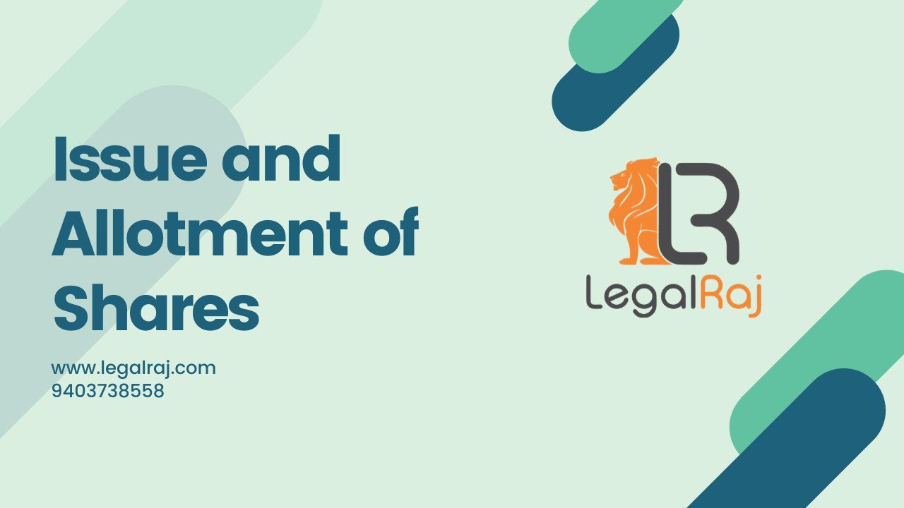 Issue and allotment of shares | LegalRaj.com