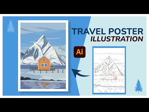 Travel Poster Illustration - Process in Adobe Illustrator