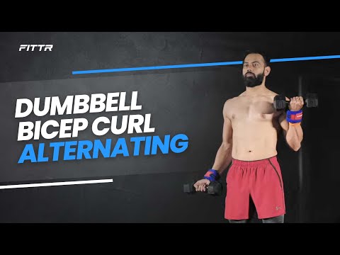 How To Do Dumbbell Bicep Curl (Alternating) | Exercise Video