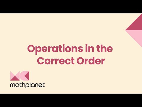 Operations in the Correct Order - Pre-algebra - Math