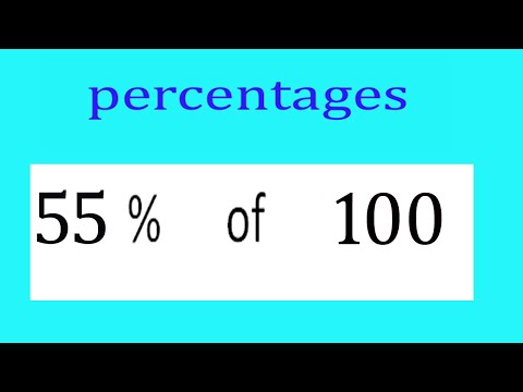 Percentages 55 Percentage(%) of 100