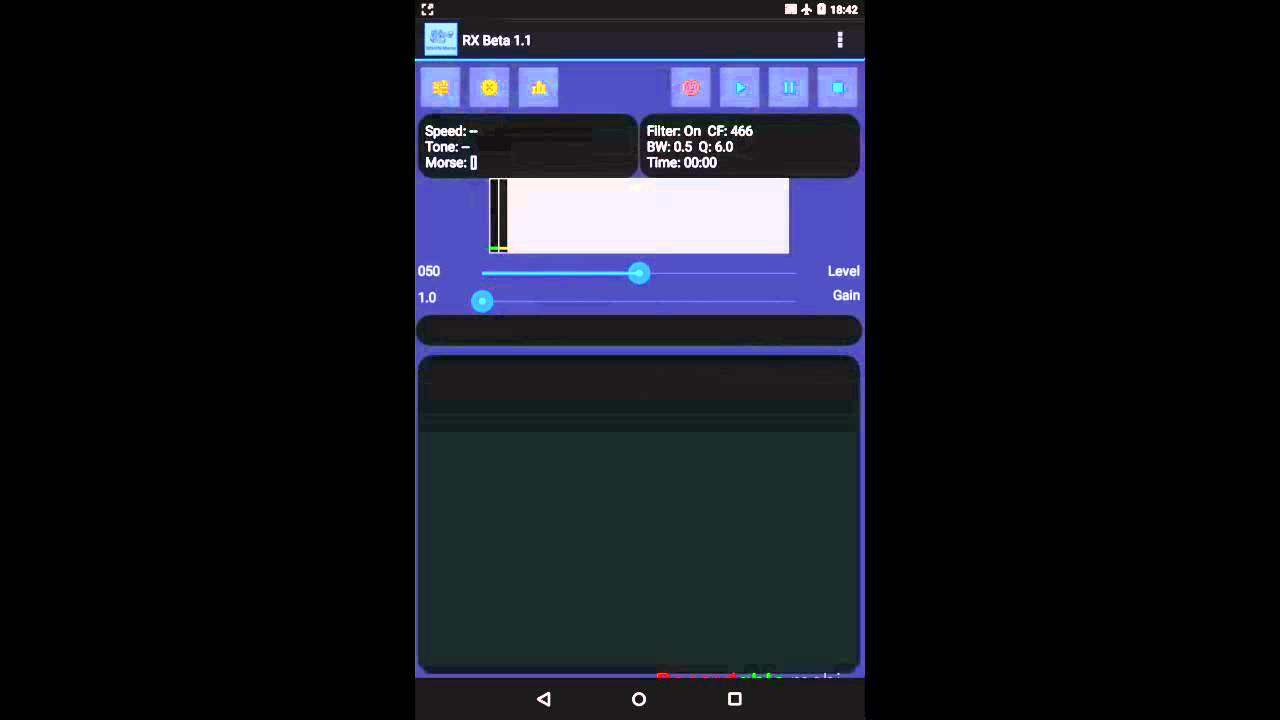 Free Android Morse Code reader app - RX Beta 1.1