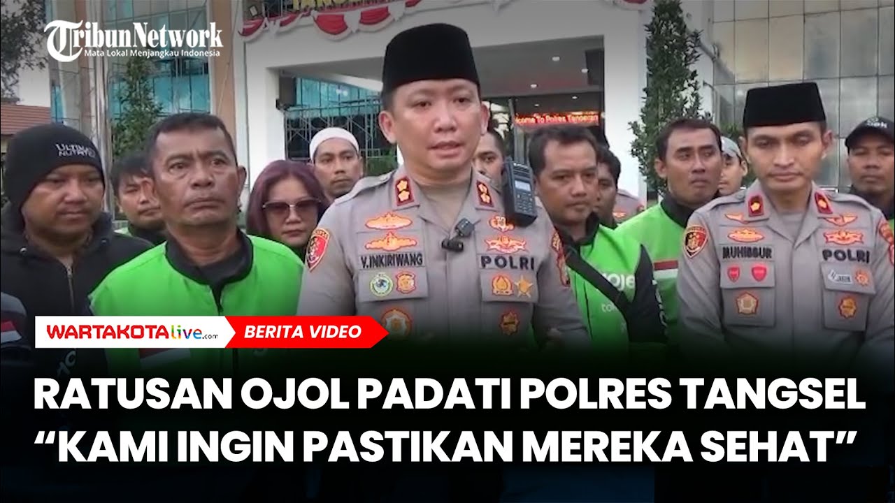 Ratusan Ojol Padati Polres Tangsel, Kapolres : Kami Ingin Pastikan Mereka Sehat