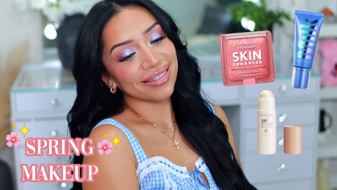 Colorful Spring Makeup Tutorial (So Fresh + Glowy!) 💐🌸
