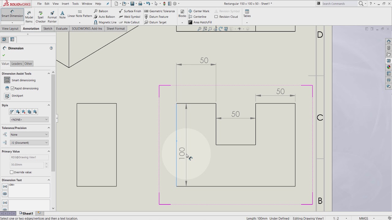 SolidWorks for Beginners | 08 | Drawing - Driven Dimensions