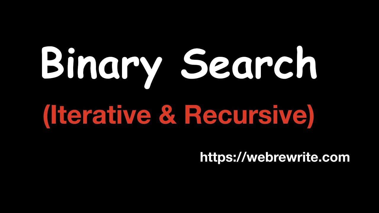 Binary Search | LeetCode 704 | Java | Recursive | Iterative