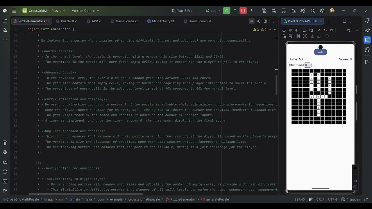 CrossGridMathPuzzle – PuzzleGenerator kt CrossGridMathPuzzle app main 2026 03 30 02 32 31