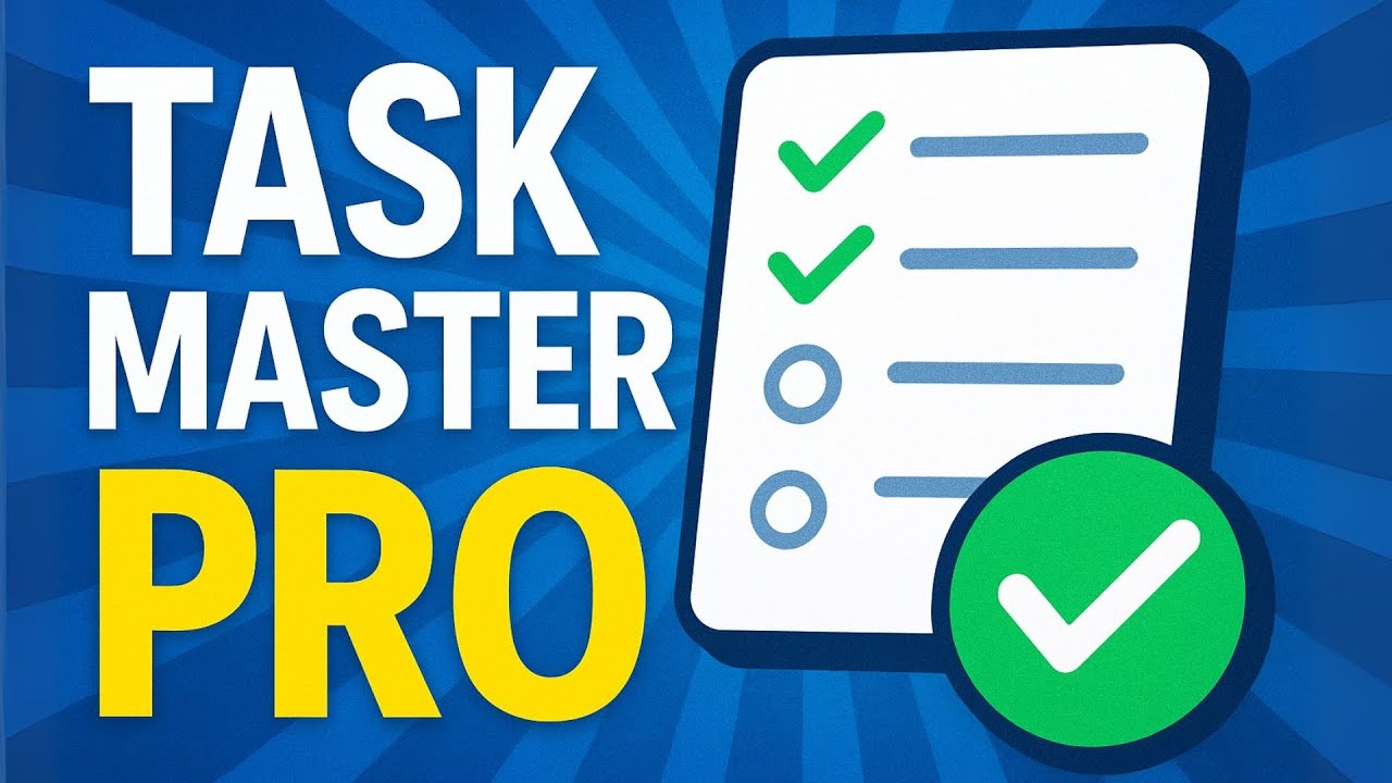 Task Master Pro | The Ultimate Task Management System for Daily Tasks, Expenses & Planning
