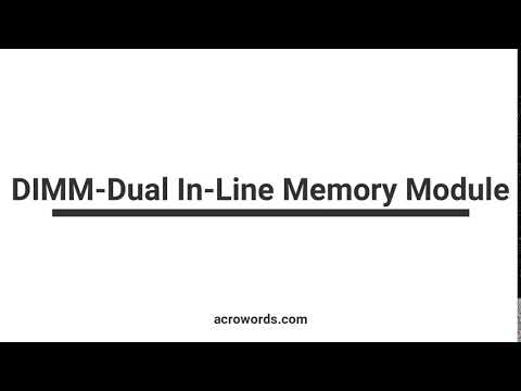 DIMM- Dual In Line Memory Module