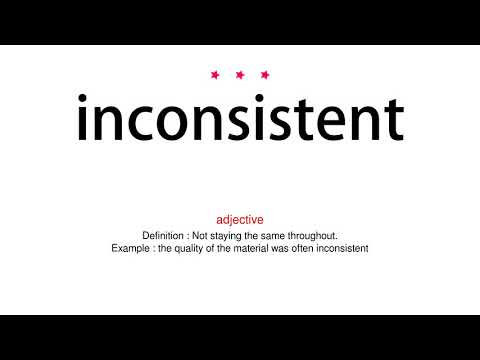 How to pronounce inconsistent - Vocab Today