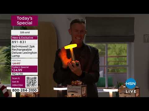 Bell + Howell Rechargeable Lexington Lamp on HSN with Chad Allen @TVchad (Home Shopping Network)