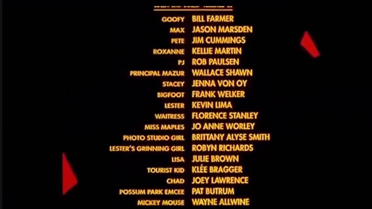 The Simpsons Theater A Goofy Movie End Credits