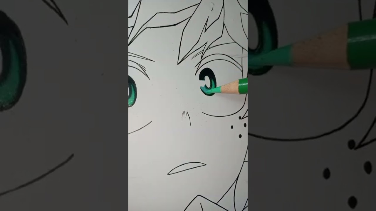 ⚡Midoriya Izuku (Deku) Eyes Coloring ✨ #shorts #myheroacademia