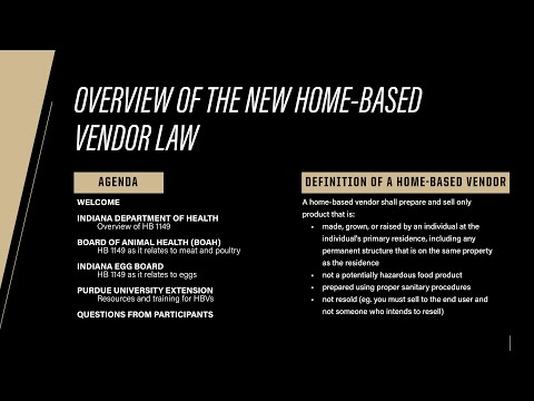 Overview of the New Home-Based Vendor Law in Indiana