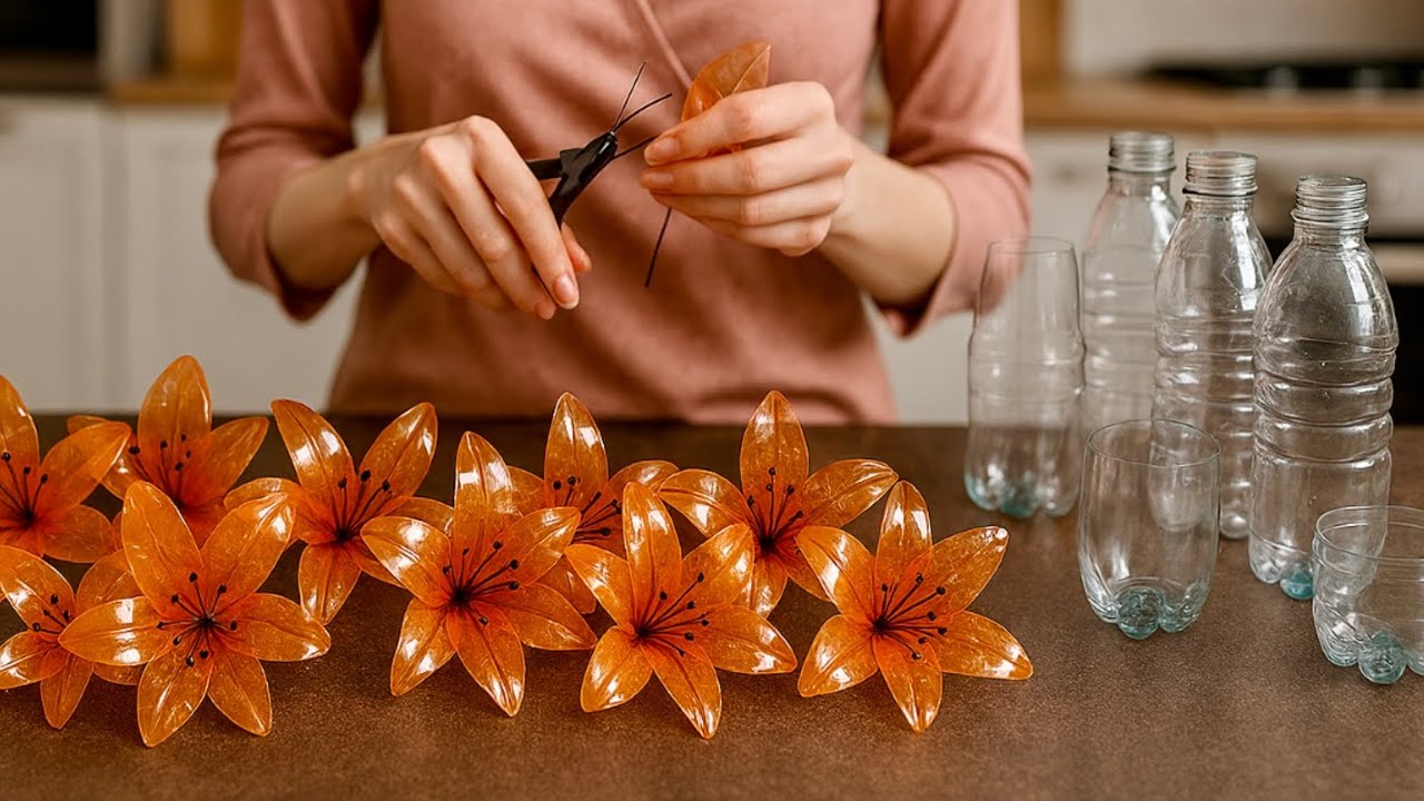 This Plastic Bottle Lily Flower Looks Better Than Real
