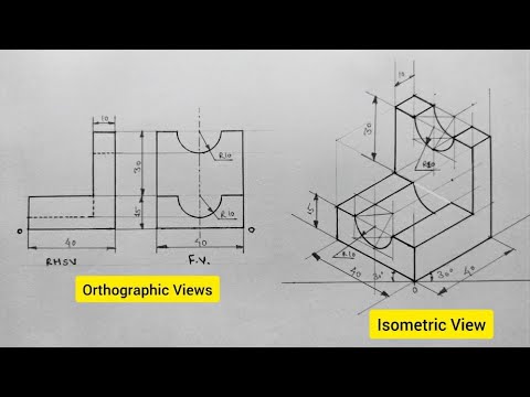 Isometric view | Isometric projection | Engineering drawing | How to draw isometric view