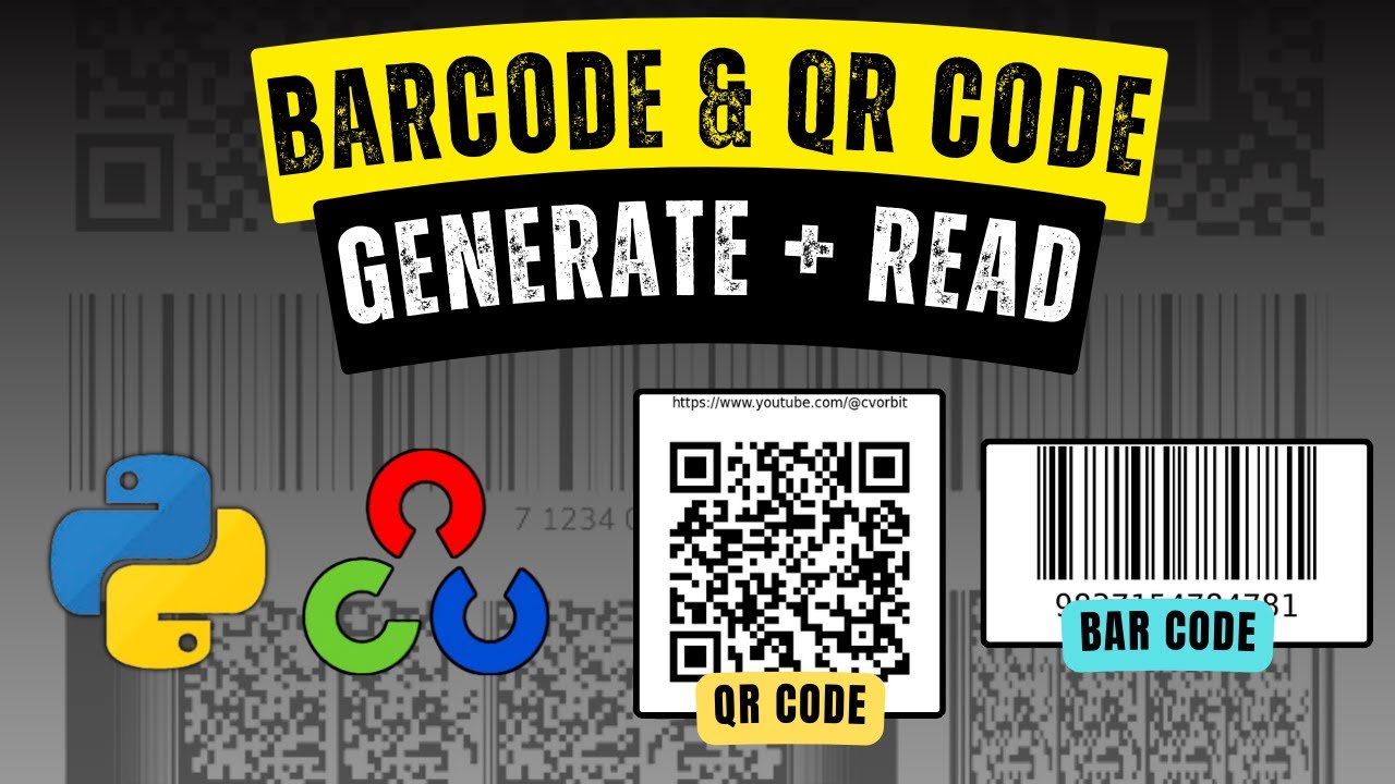 Barcode & QR Code Generator + Scanner using Python | OpenCV & Pyzbar Tutorial