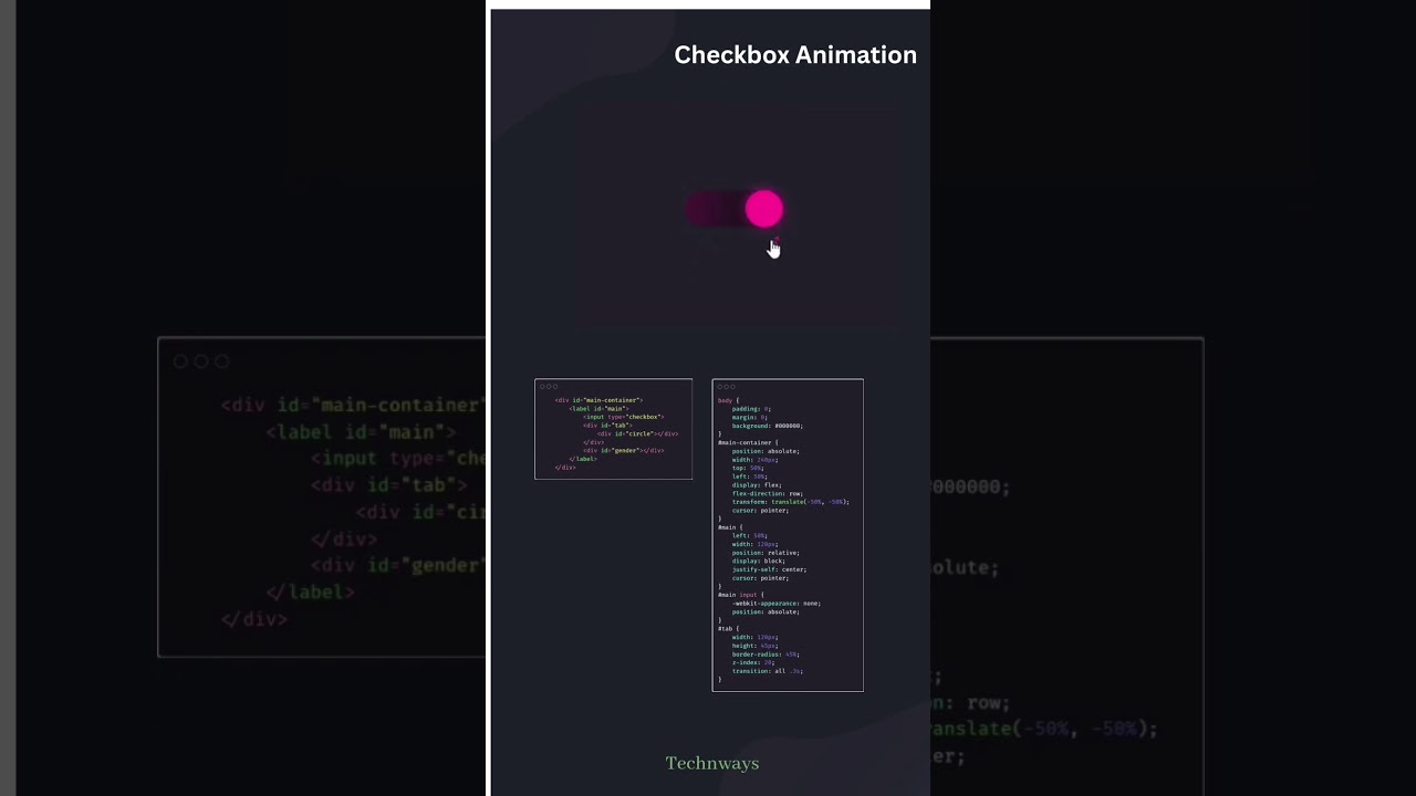 Creating a beautiful toggle button using html css #technology #tech #ui #design #software