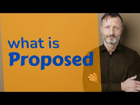 Proposed | Meaning of proposed π π π