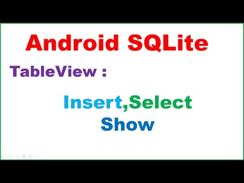 Android SQLite Ep.12: TableView -INSERT,SELECT,SHOW