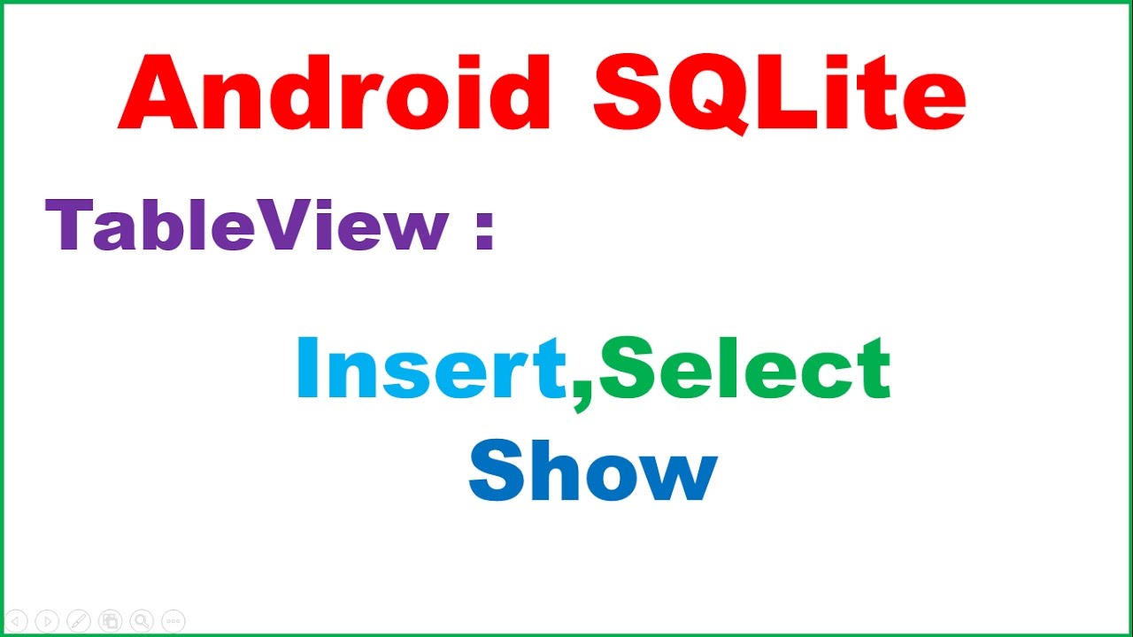 Android SQLite Ep.12: TableView -INSERT,SELECT,SHOW